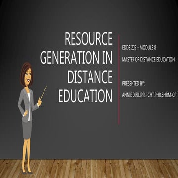 Resource Generation in Distance Education | PPTX