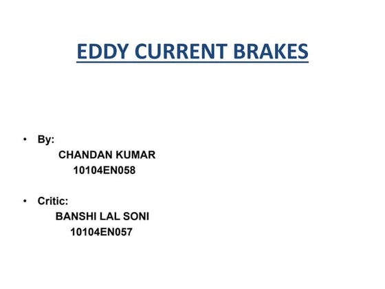 Eddycurrentbrakes | PPT