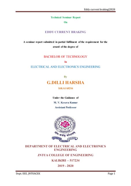 DESIGN AND FABRICATION OF EDDY CURRENT BRAKING SYSTEM FOR BICYCLE | PDF