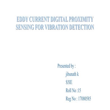 Eddy current digital proximity sensing for vibration detection | PPTX