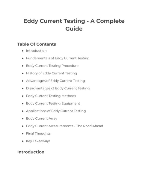 Eddy current testing | PPTX