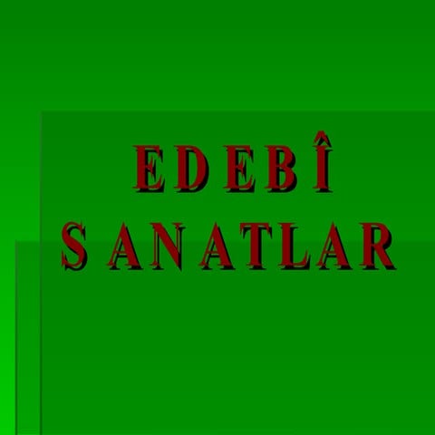 Edebi Sanatlar1 | PPT