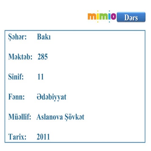 Edebiyyat 11 285-aslanova shovket | PDF