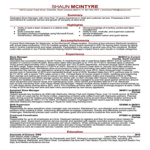 Shaun McIntyre Resume 1 copy | PDF