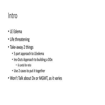 Edema Pathophysiology | PPT