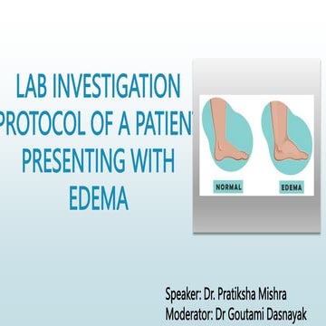 Pathophysiology of edema and its applied aspects | PPTX