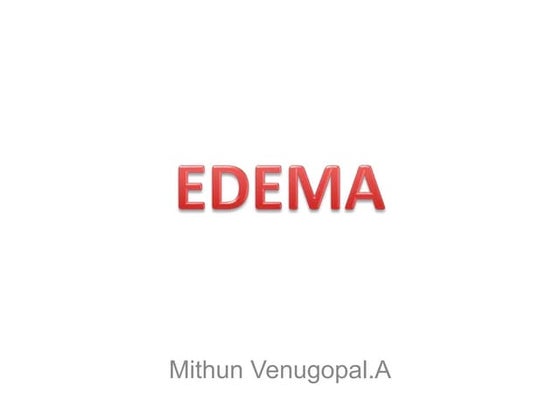 Pathophysiology of edema | PPT | Blood Disorders | Diseases and Conditions