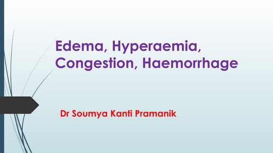 Pathophysiology of edema | PPT | Blood Disorders | Diseases and Conditions