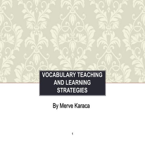 Vocabulary Teaching and Learning | PPT