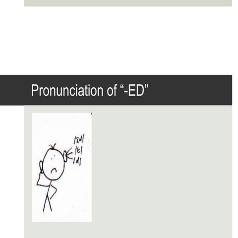 ED Endings in English Language first part | PPT