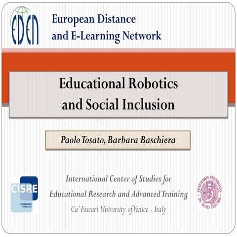 Educational Robotics And Social Inclusion Pdf Special Education