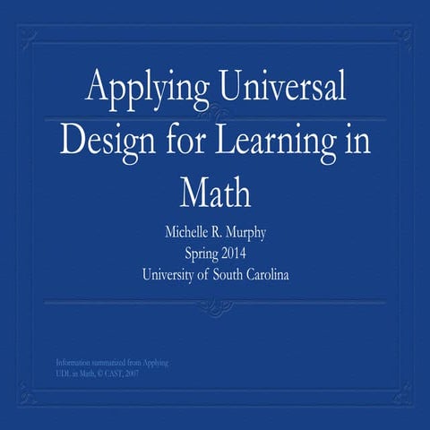UDL in Math | PPT