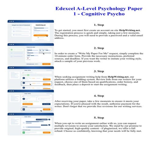 Edexcel A-Level Psychology Paper 1 - Cognitive Psycho | PDF