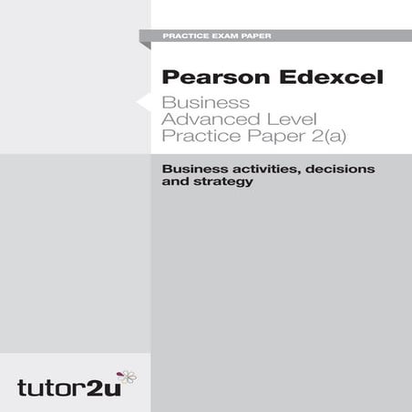 Edexcel practice paper_2__a_ | PDF | Mergers and Acquisitions ...