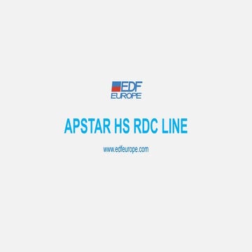 Edf Europe S.r.l. - Apstar Hs Rdc line | PPT
