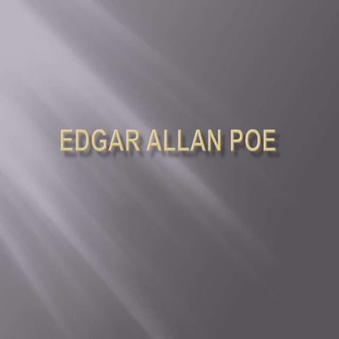 Introducing Edgar Allen Poe within Gothic Literature 2025 | PPT