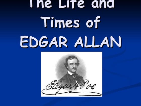 Edgar Allan Poe Powerpoint | PPT | Celebrity Deaths | Pop Culture