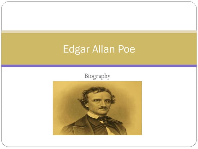 Dieterich Edgar Allan Poe | PPT