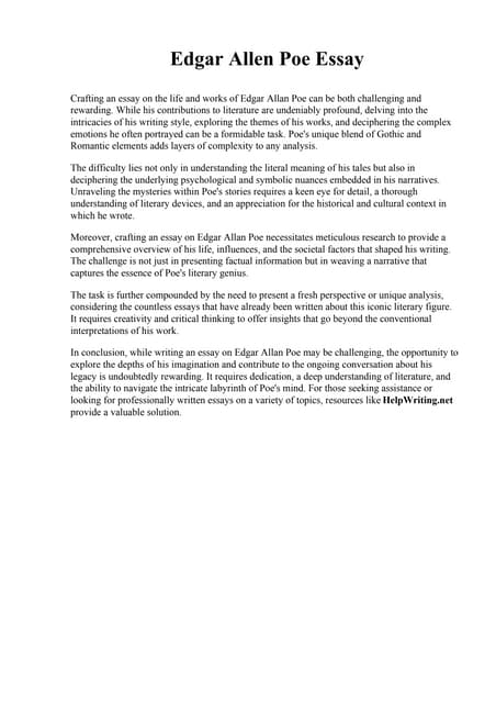 The Pit And The Pendulum Essay | PDF