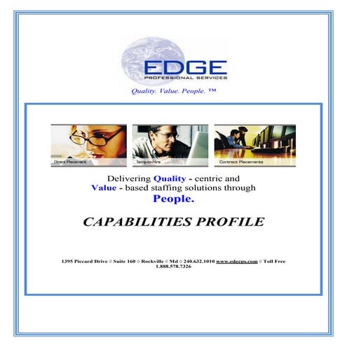 Edge Corporate Capabilities 2010 | PDF
