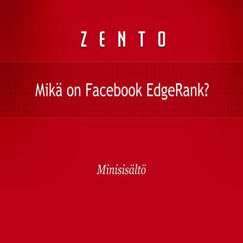 Mikä on Facebook EdgeRank? | ODP