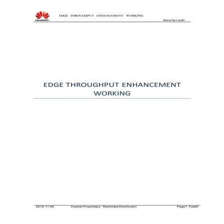 Edge throughput enhancement | PDF