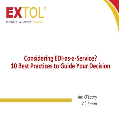 Considering EDI-as-a-Service? 10 Best Practices to Guide Your Decision ...