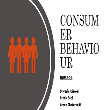 Edible oil consumer behaviour | PPTX