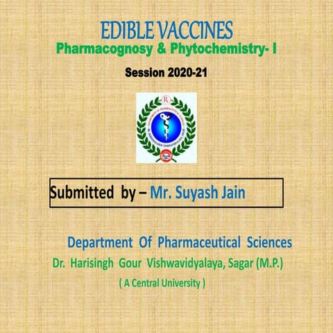 Edible vaccine | PPTX