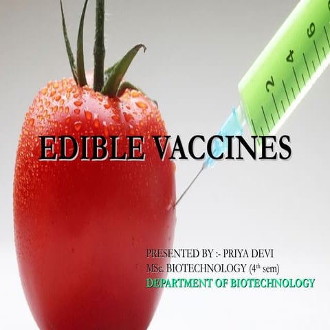 Edible vaccines | PPT