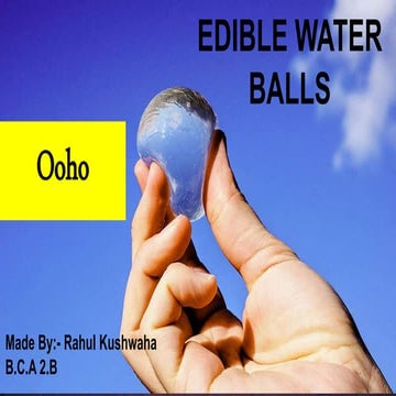 Edible water bottle | PPTX