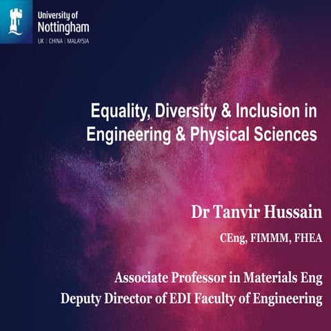 Equality, Diversity and Inclusion in Engineering and Physical Sciences ...