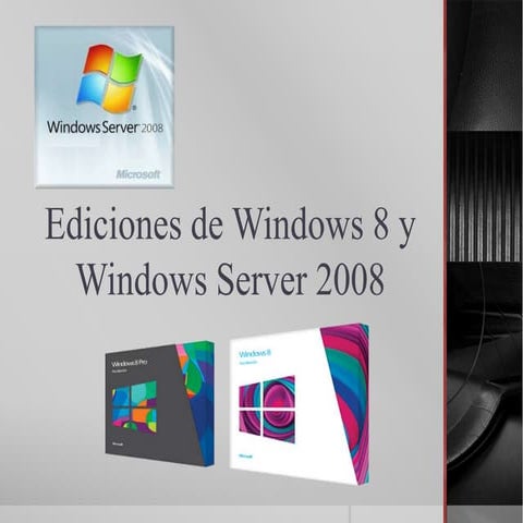 Ediciones de windows 8 y Windows Server 2008 | PPTX