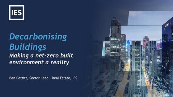 Using IESVE for Loads, Sizing and Heat Pump Modeling to Achieve Decarbonization | PDF