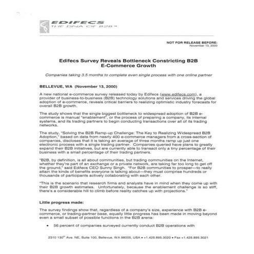 (Edifecs) Enablement survey release | PDF