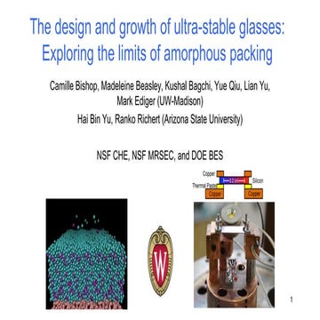 The design and growth of ultra-stable glasses: Exploring the limits of amorphous packing | PPT