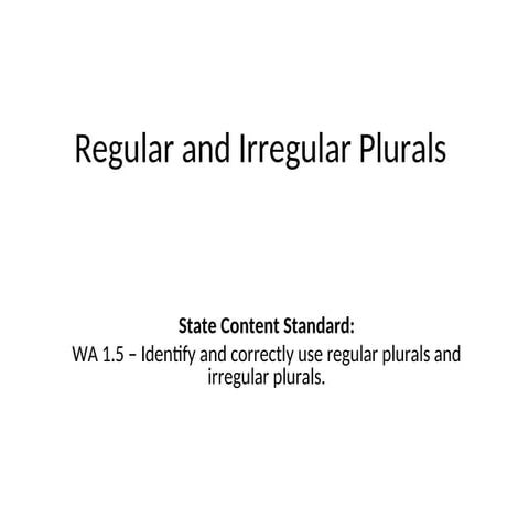 Teaching Kids the Rules for Making Plural Nouns - that aren't made by ...