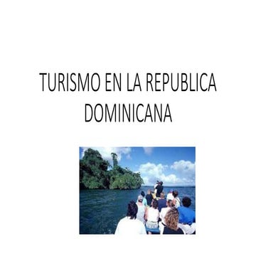 Turismo en la republica dominicana juan perez | PPT