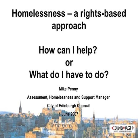 The justiciable right to housing: Can local authorities deliver? - Edinburgh | PPT
