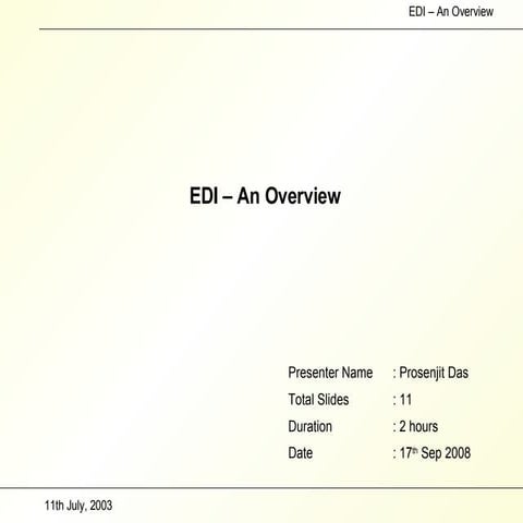 Edi Overview | PPT | Technology & Computing