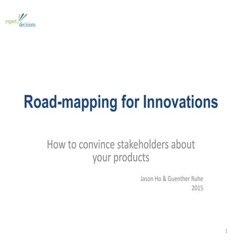 Edi road mapping for innovations | PPT