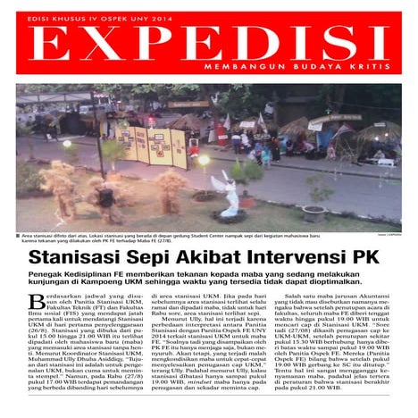 Edisi khusus 4 ospek stanisasi sepi akibat intervensi pk | PDF