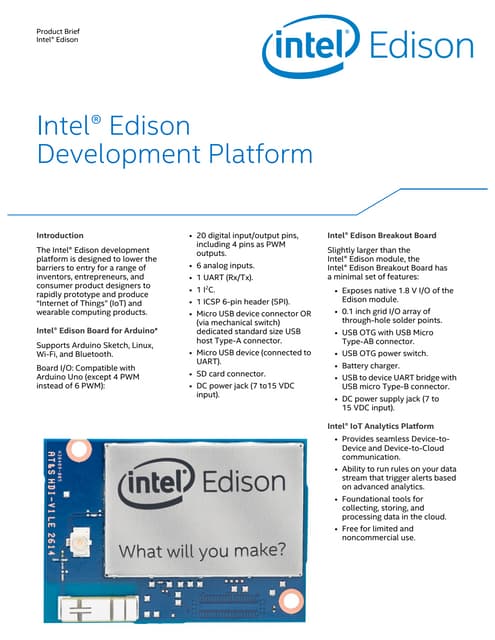 Intel Edison | PPT
