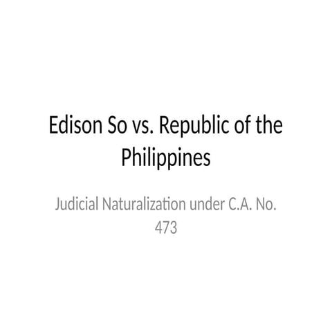 A presentation of Edison So vs. Republic | PPTX
