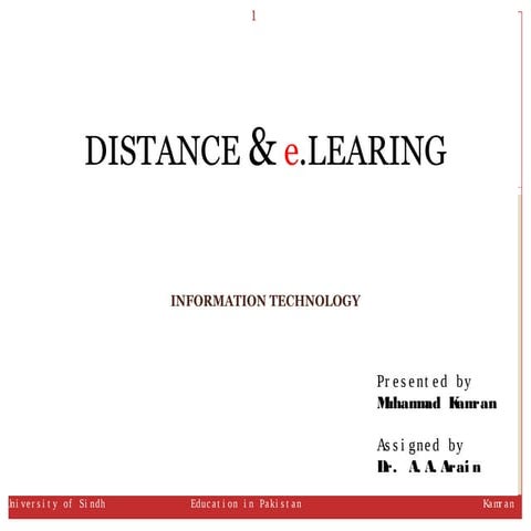 Distance and eLearning | PPT