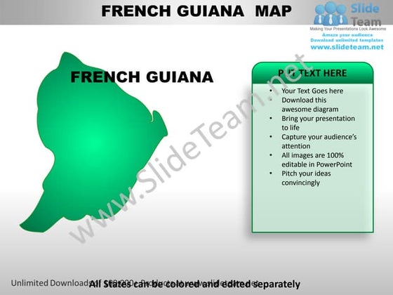 Editable guinea power point map with capital and flag templates slides ...