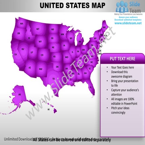 Editable canada power point map with capital and flag templates slides ...