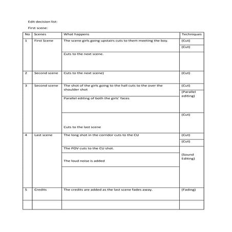 Edit decision list (2) | PDF