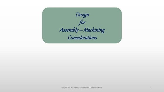 Design for assembly | PDF