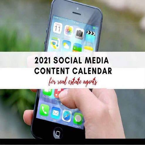2021 Social Media Content Calendar for REALTORs | PPT